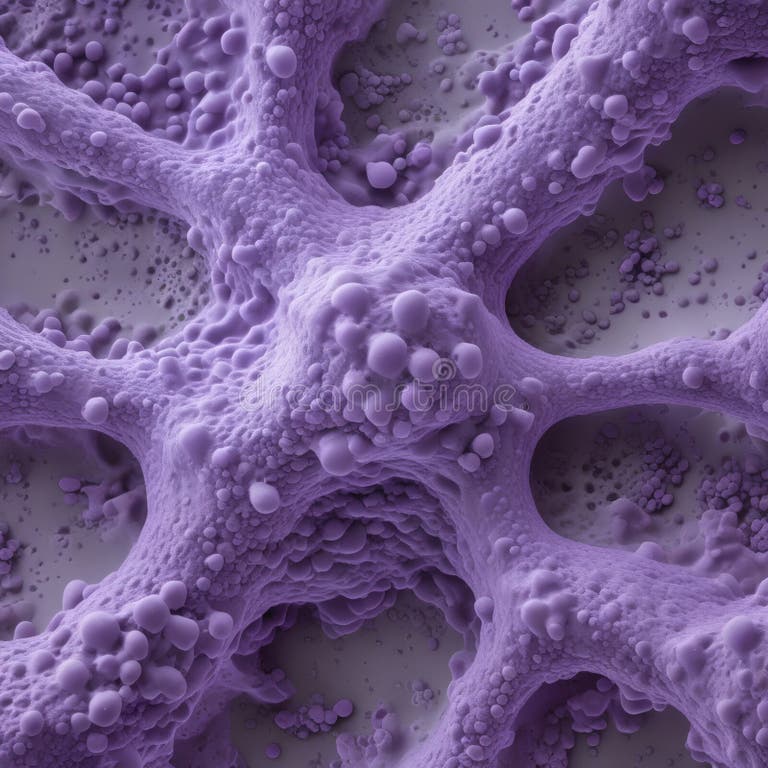 Picture of an Abstract Microbe, Bacteria in Purple Color Stock ...