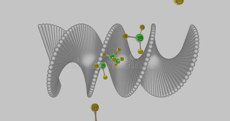 Image of Molecules Moving Over Dna Strand Spinning Stock Photo - Image ...