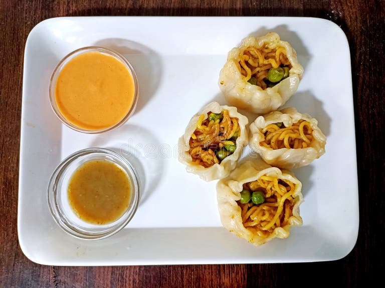 Image of Momos with Maggi Filling Stock Photo - Image of vegetable ...