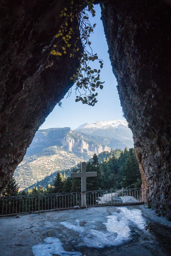 Image of the Monastery on Lake Doxa Stock Photo - Image of beautiful ...