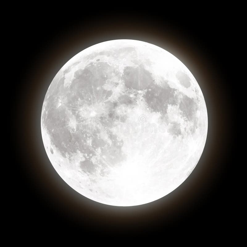 Image of the Moon on a Black Background. Realistic Illustration Stock ...