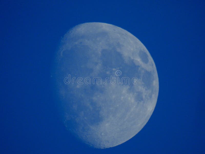 Moon shot in daylight stock image. Image of planet, cosmos - 327799385