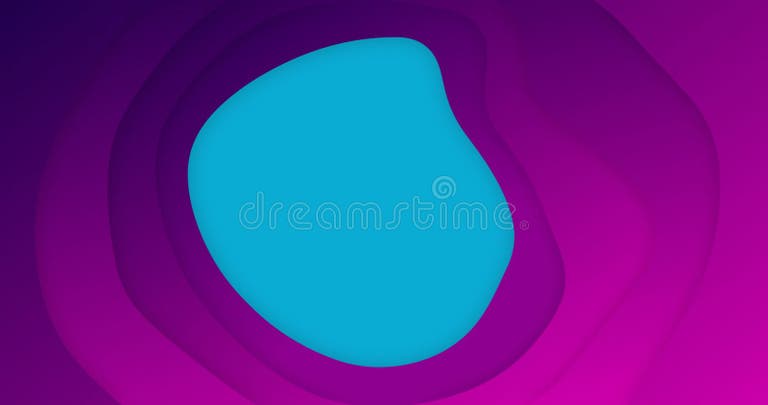 Image of Morphing Blue Abstract Shape Moving on Layered Purple ...