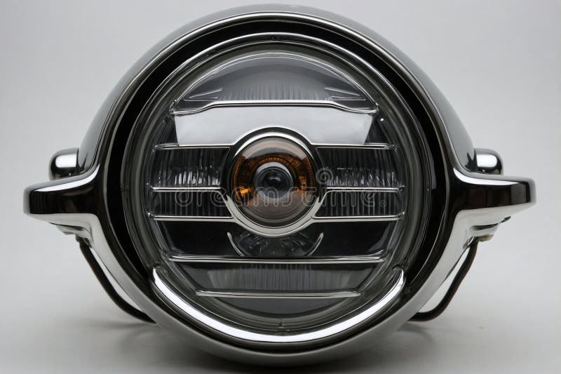 An Image of Motorcycle Headlight Stock Illustration - Illustration of ...