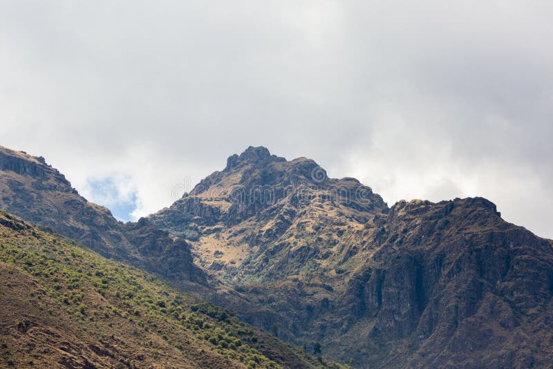 Image of a Mountain in the Peruvian Andes. Stock Image - Image of ...