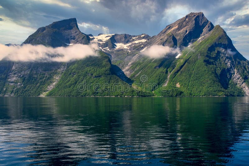 Mountains of Alesund Norway Stock Image - Image of boat, coast: 224834965