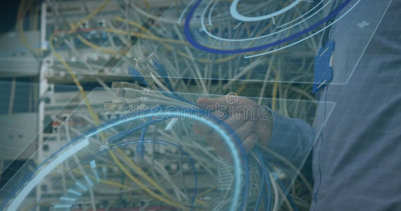 Image of Moving Geometrical Shapes and Data Processing Over People ...