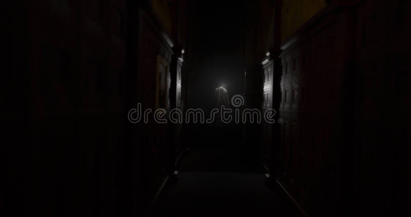 Image of Moving Ghost and Buildings on Black Background Stock Photo ...