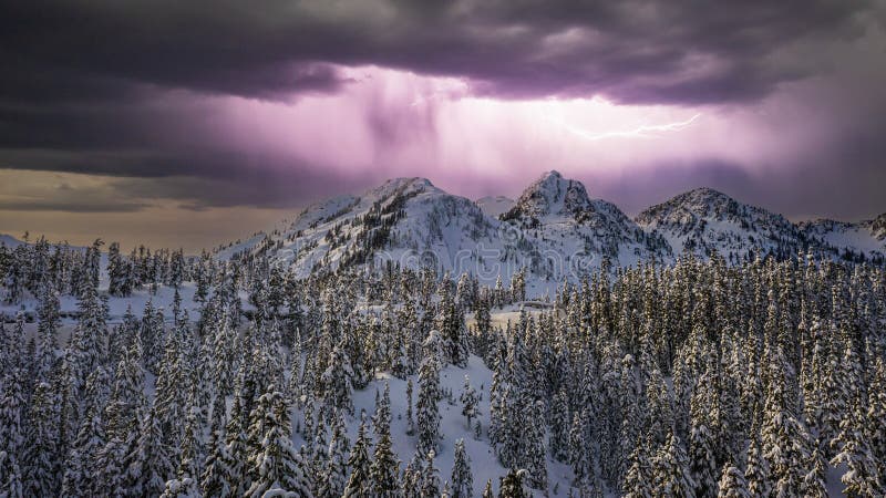 An Image of Mt Baker in the North Cascade Mountains Covered in Snow ...