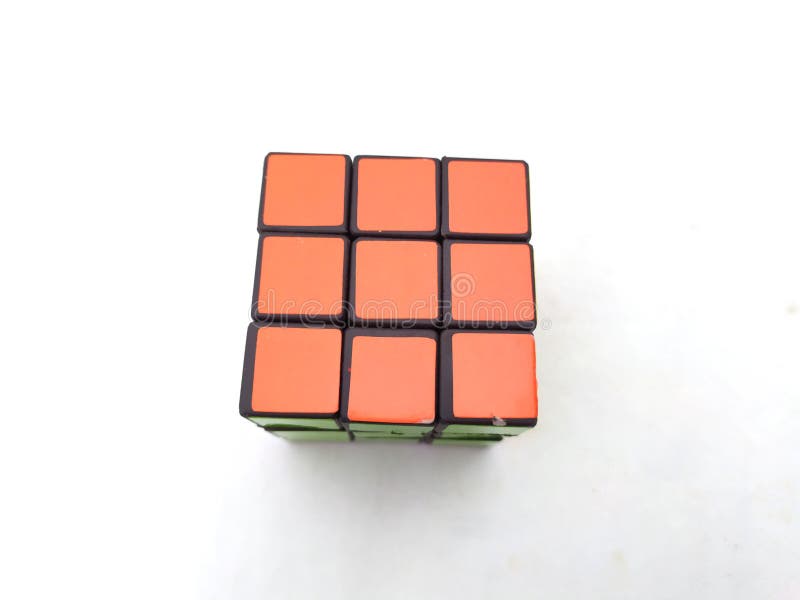 Multi Color Rubik`s Cube for Playing Isolated on a White Background ...