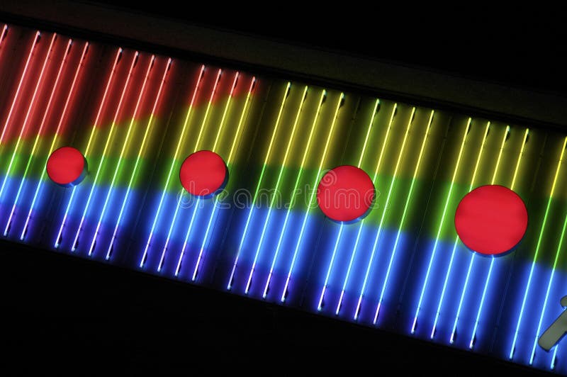 Image of Multi-colored Neon Light Sign Stock Image - Image of glow ...