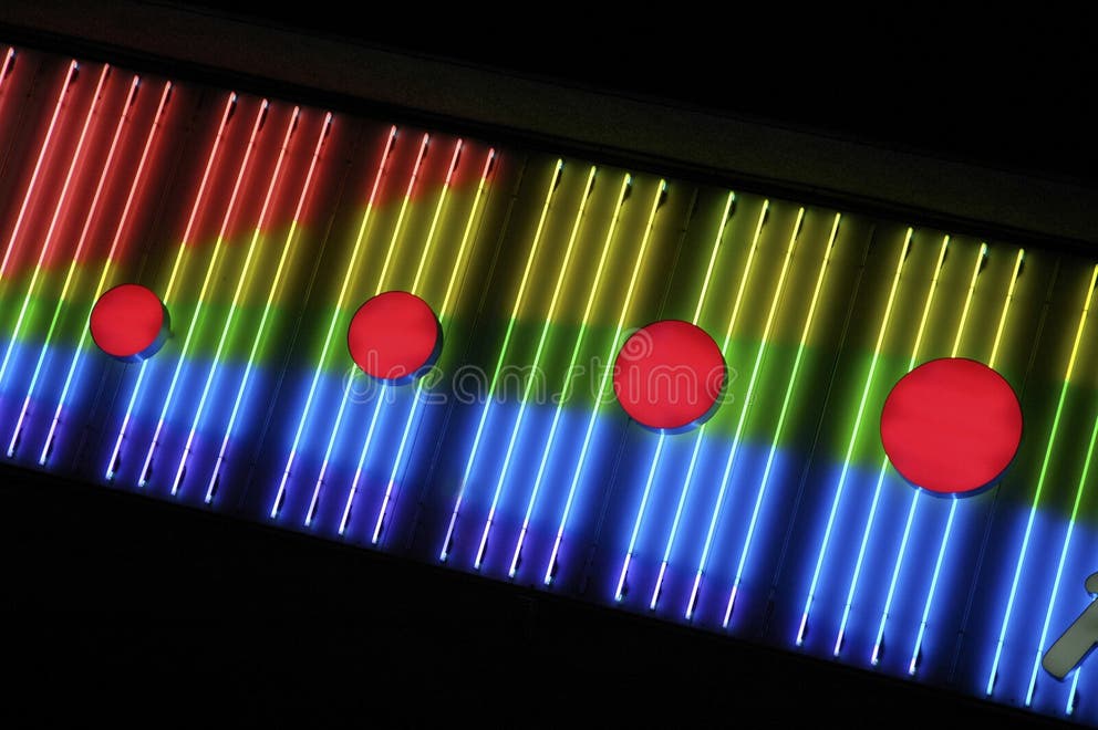 Image of Multi-colored Neon Light Sign Stock Image - Image of glow ...