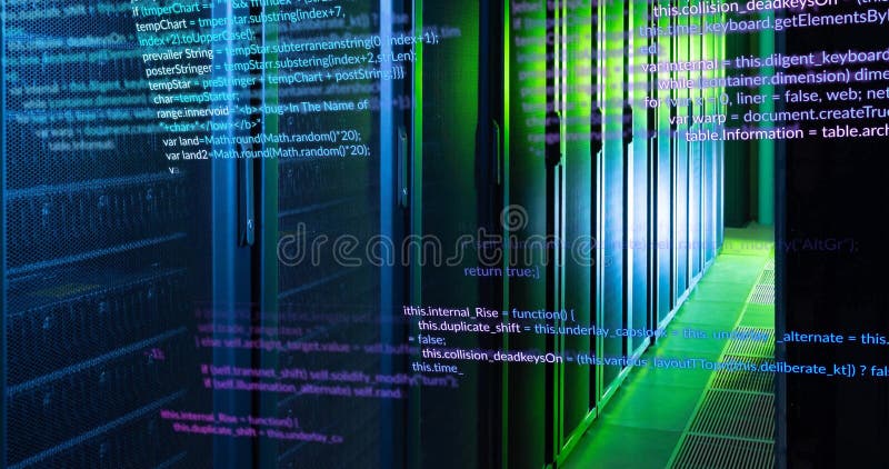 Complex Server Hardware with Various Cables and Connectors Stock Photo ...