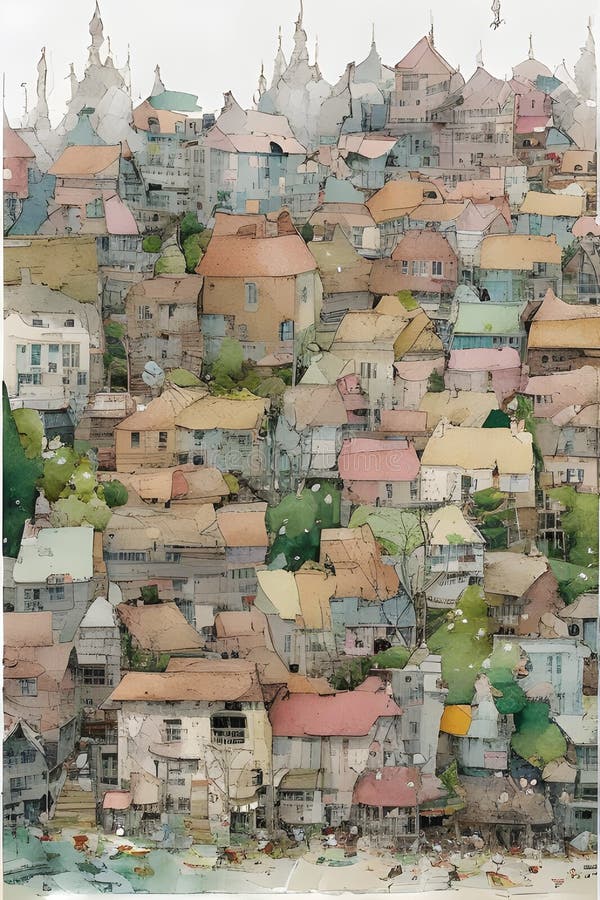 Image of the Multicolored Gigantic Scale Buildings Pile and Stack Up ...