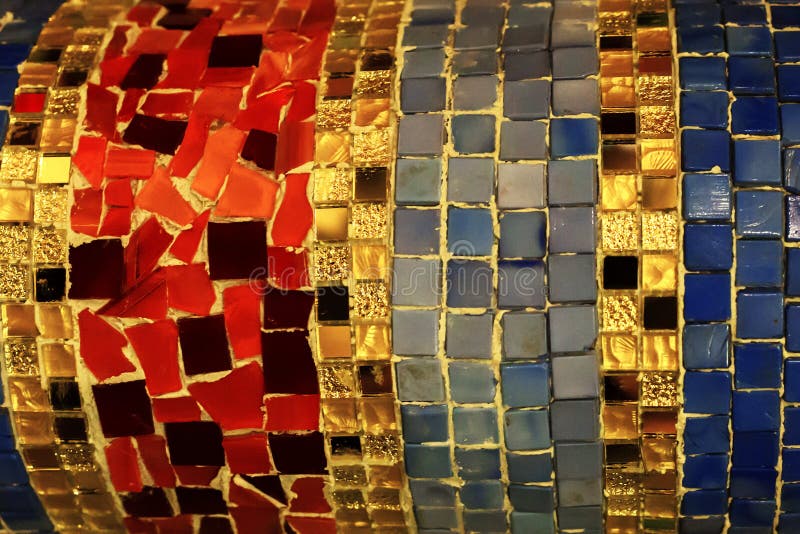 Red Glass of Irregular Shape for Backgrounds. Decorative Stain. Stock ...