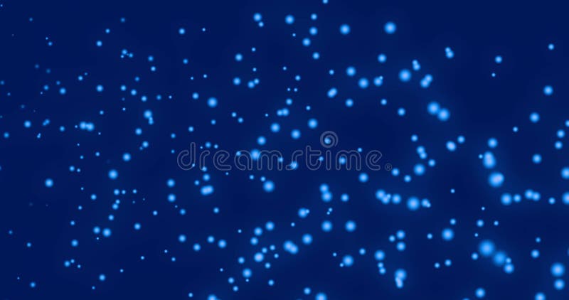 Image of Multiple Blue Spots of Light Floating on a Dark Blue ...