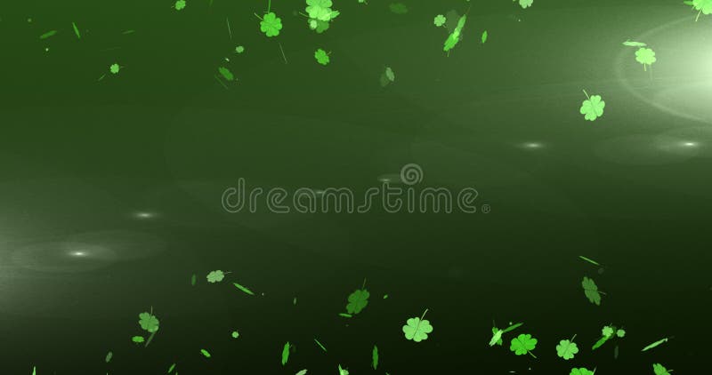 Image Multiple Floating Green Shamrocks on Top and Bottom Stock ...