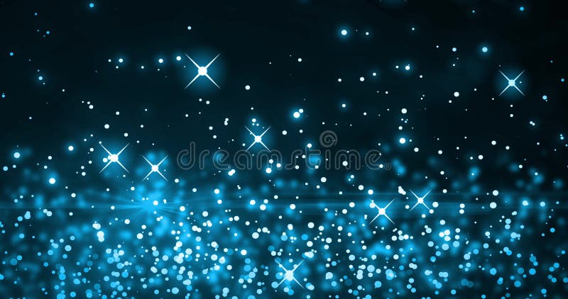 Image of Multiple Glowing Blue Spots of Light Moving in Hypnotic Motion ...