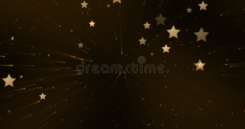 Image of Multiple Gold Stars Falling on Black Background Stock Image ...