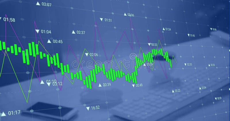 Image of Multiple Graphs, Changing Numbers, Empty Chair, Cellphone ...