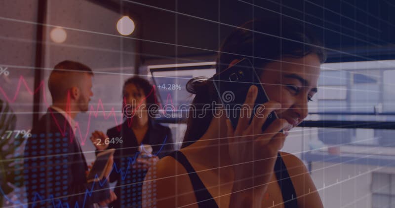 Image of Multiple Graphs with Changing Numbers, Laughing Caucasian ...