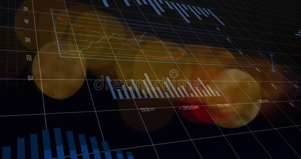 Image of Multiple Graphs, Changing Numbers, Loading Circles Over Moving ...