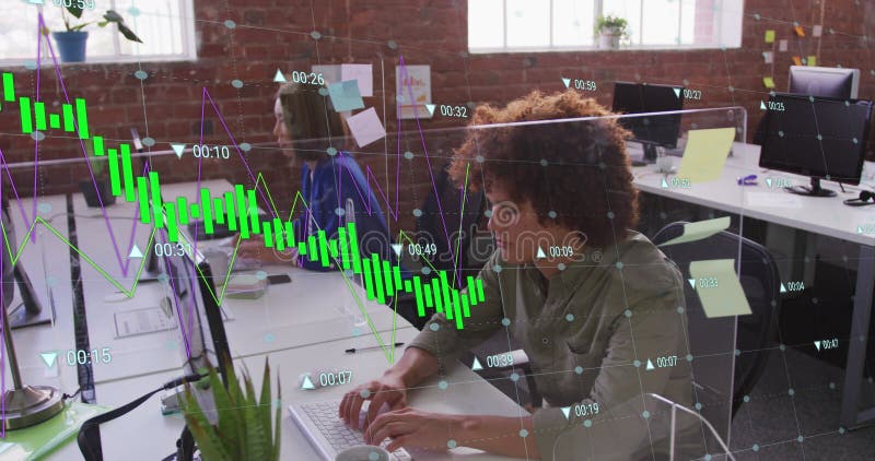 Image of Multiple Graphs with Changing Numbers Over Biracial Man ...