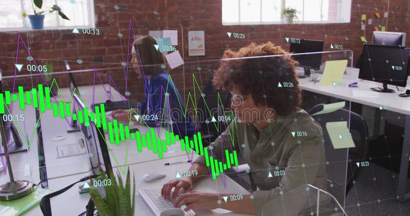 Image of Multiple Graphs with Changing Numbers Over Biracial Man ...