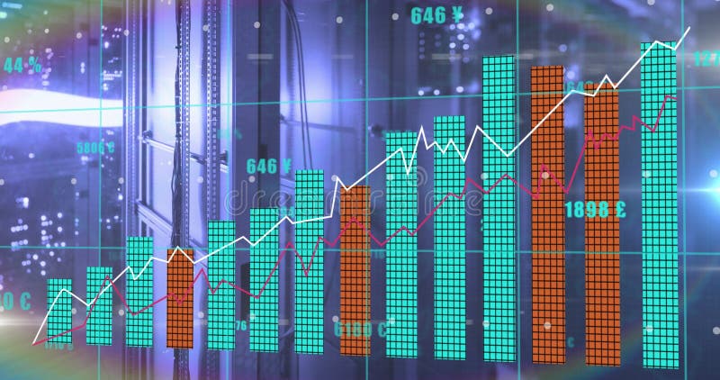 Image of Multiple Graphs and Currency Signs with Changing Numbers Over ...