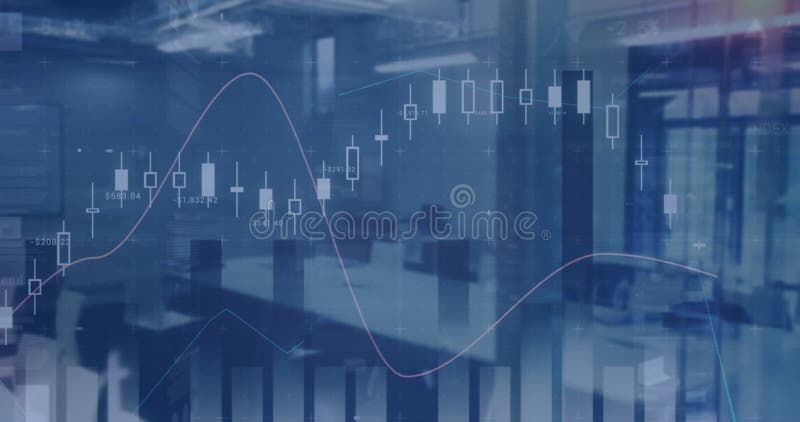 Image of Multiple Graphs Moving Over Empty Chairs and Table Arranged in ...