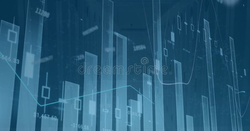 Image of Multiple Graphs and Numbers Changing Over Data Center Room Stock Image - Image of data ...