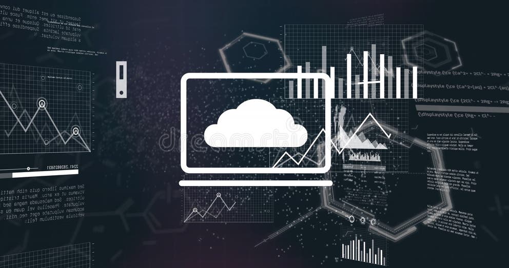 Image of Multiple Graphs Over Dna Helix and Computer Language Against ...