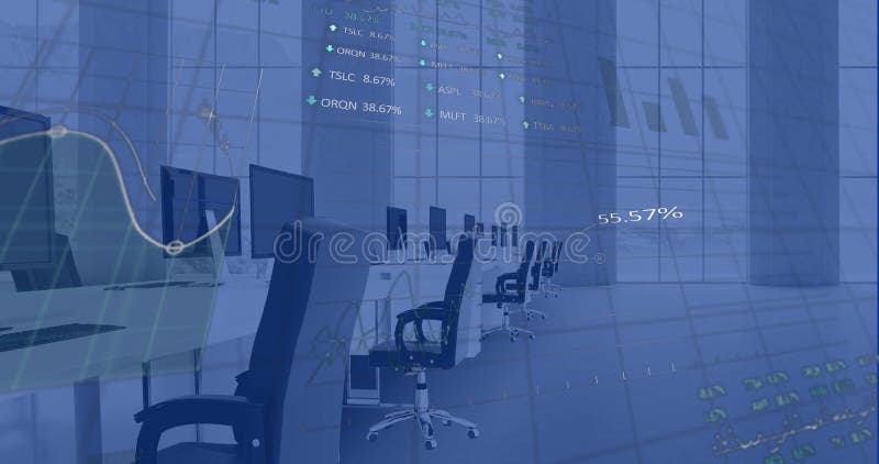Image of Multiple Graphs and Trading Boards Over Unoccupied Chairs and ...
