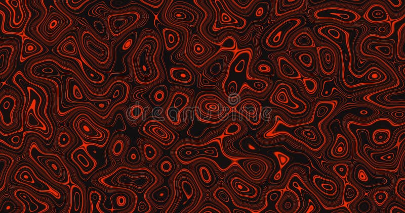 Image of Multiple Red Glowing Liquid Shapes Waving Swirling and Flowing ...