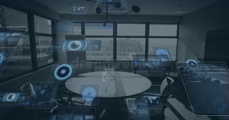 Image of Multiple Round Scanners and Data Processing Against Empty ... Image of Multiple Round Scanners and Data Processing Against Empty ...