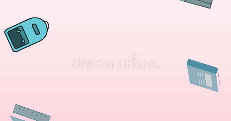 Image of Multiple School Concept Icons Falling Against Copy Space on ...