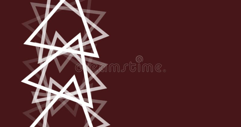 Image of Multiple White Triangles Spinning on Seamless Loop Over Brown ...