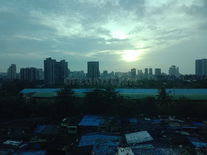 Image Mumbai City Setting Sun in India Stock Image - Image of indian ...