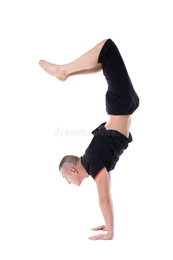 Yoga Handstand Isolated stock image. Image of handstand - 10532543
