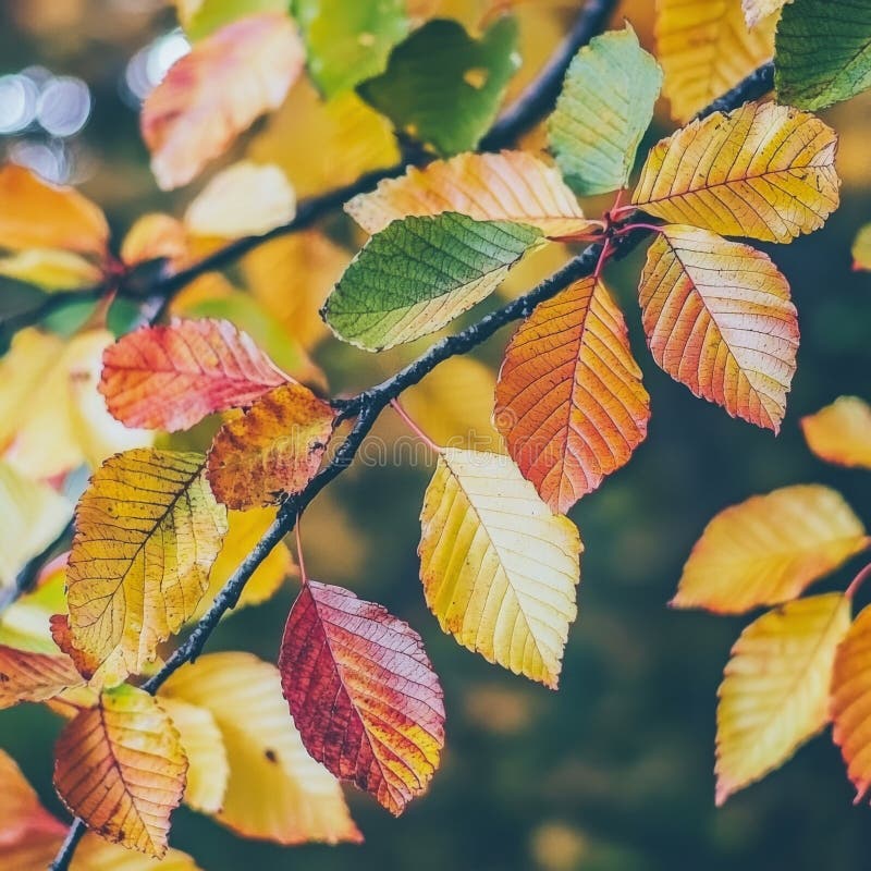 An Image of a Native Leaf, Its Distinct Shapes and Colors Representing ...