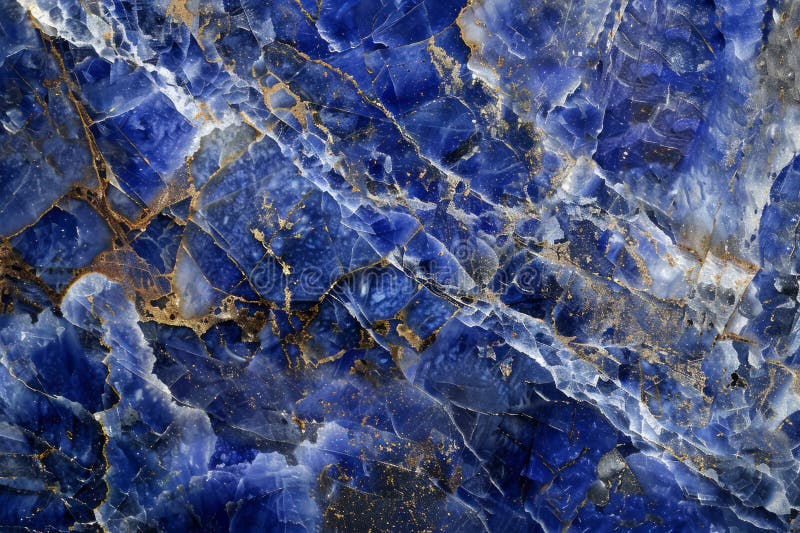 Image of Navy Blue Agate Marble Pattern with Golden Veins. Texture for ...