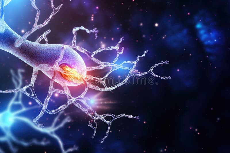 Image of nerve endings stock illustration. Illustration of research ...