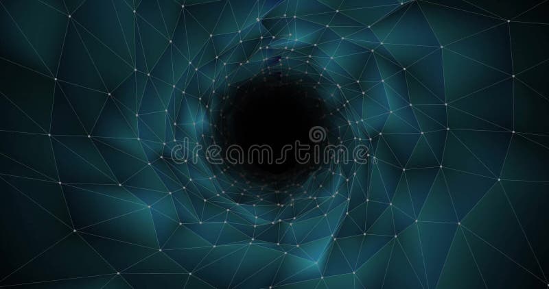Image of Network of Connections on Black Background Stock Illustration ...
