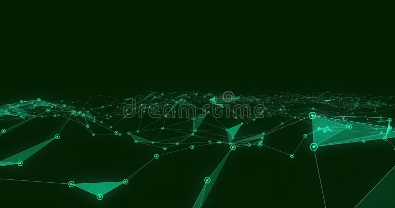 Image of Network of Connections on Black Background Stock Illustration ...