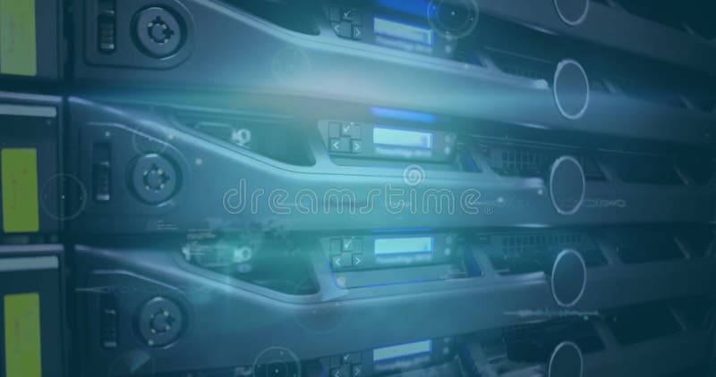 Image of Network of Connections and Data Processing Against Close Up of ...