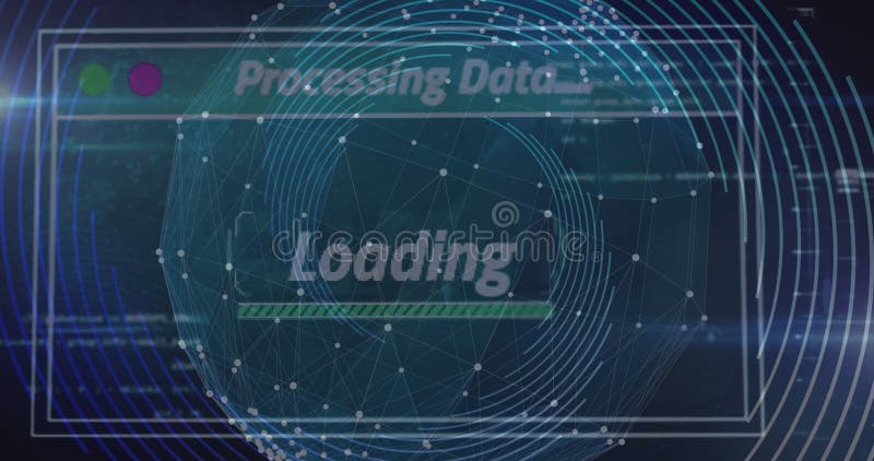 Image of Network of Connections and Data Processing Over Globe Stock ...
