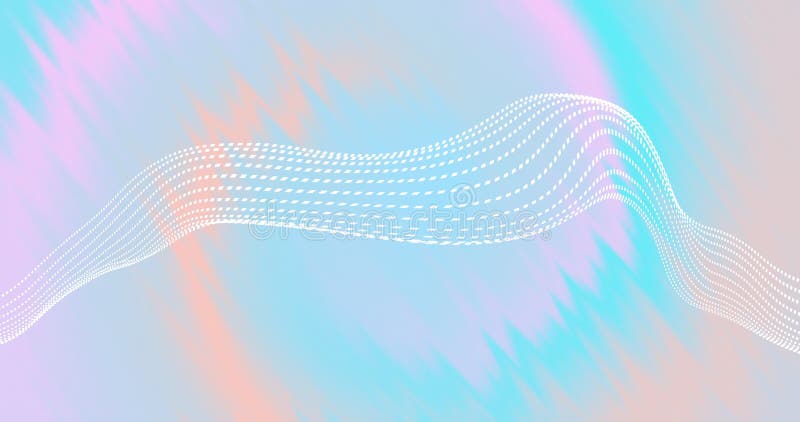 Image of Network of Connections with Data Transfer Over Pastel Multi ...
