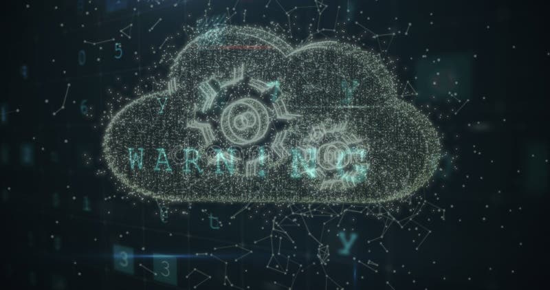 Image of Network of Connections, Malware, Scanning, Cloud with Cogs on ...