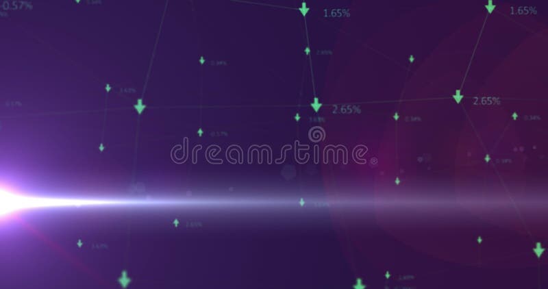 Image of Network of Connections Over Arrows Stock Illustration ...