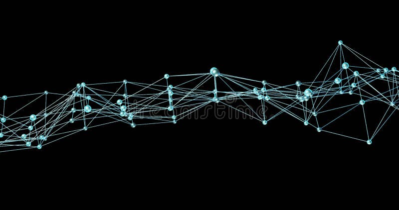 Image of Network of Connections Over Black Background Stock ...